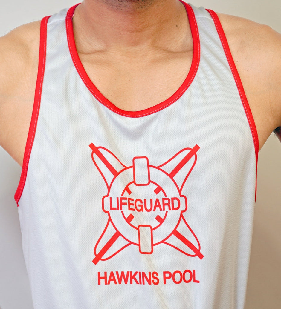 Lifeguard Hawkins Pool Muscle Tank Top Uniform Costume – Judy's Emporium